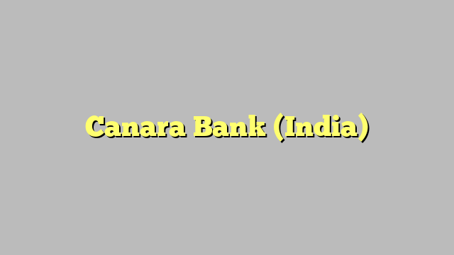 Canara Bank (India) - Features, Security, Fees & Casino Use