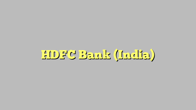 HDFC Bank (India) - Features, Security, Fees & Casino Use