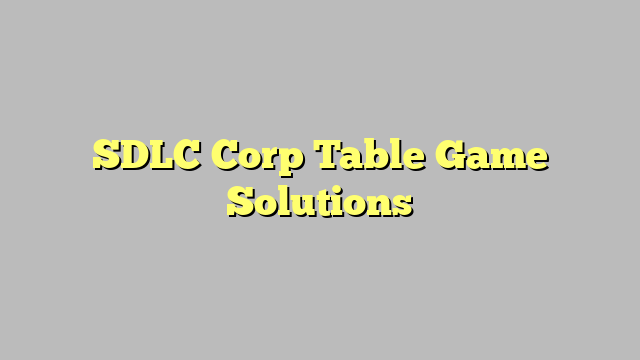 SDLC Corp Table Game Solutions - Features, Security, Functionality ...